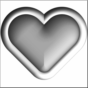 Clip Art: Edged Heart Grayscale – Abcteach
