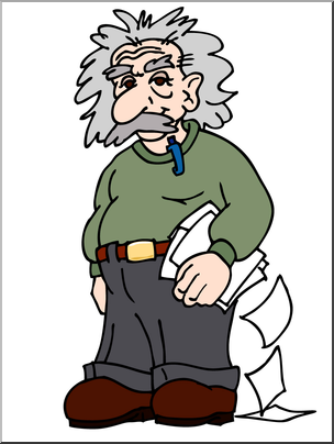Clip Art: Cartoon Einstein Color – Abcteach