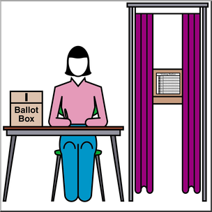 Clip Art: People: Election Worker Color – Abcteach