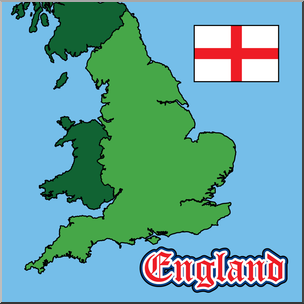 Clip Art: England Map Color Blank – Abcteach