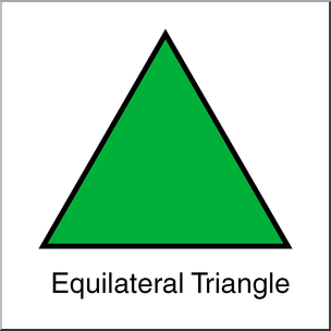 Clip Art: Shapes: Triangle: Equilateral Color Labeled – Abcteach