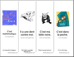 French: Bookmarks – expressions 3 – Abcteach