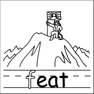 Clip Art: Basic Words: -eat Phonics: Feat Color – Abcteach