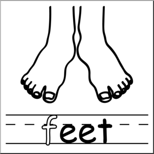 Clip Art: Basic Words: -ee Phonics: Knee B&W – Abcteach