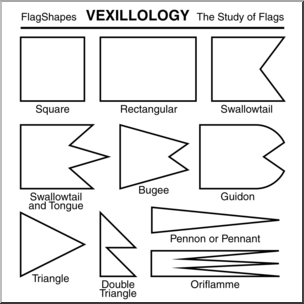 Clip Art: Flag Shapes B&W – Abcteach