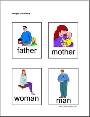 Flashcards: People (set 1) – Abcteach