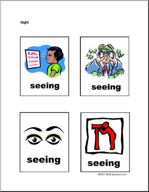 Flashcards: Senses – Sight – Abcteach