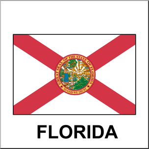 Clip Art: Flags: Florida Color – Abcteach