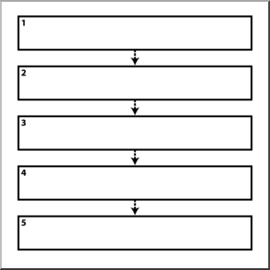 Clip Art: Flow Chart 2 B&W – Abcteach
