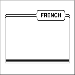 Clip Art: Folders: French B&W – Abcteach