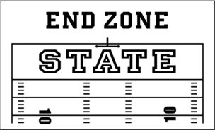 Clip Art: End Zone 1 B&W – Abcteach
