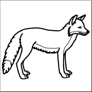 Clip Art: Fox B&W – Abcteach