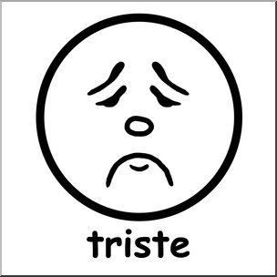 Clip Art: French: Sad B&W – Abcteach