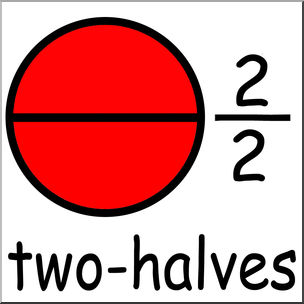 Clip Art: Labeled Fractions: 03 3/3 Three Thirds Grayscale – Abcteach