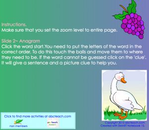 Interactive: Notebook: Phonics: Letter “G” (Anagram) – Abcteach