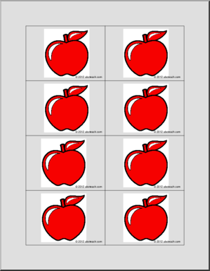 Border Paper: Apple (primary/elem b&w) – Abcteach