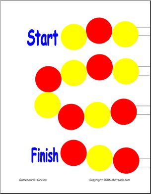Game Board: Circles (color) – Abcteach