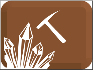 Clip Art: Science Button: Geology Color – Abcteach