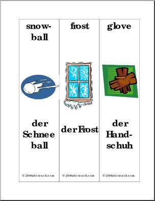 German: Bookmarks – Winter Sports – Abcteach