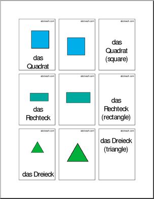German: Flashcards – Shapes – Abcteach
