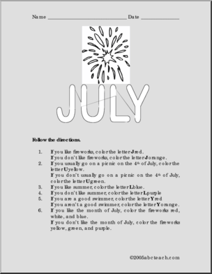 Assignment Form: July – Abcteach