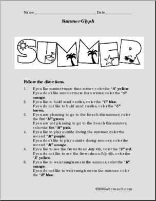 Glyph: Summer – Abcteach