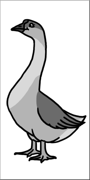 Clip Art: Goose Grayscale – Abcteach
