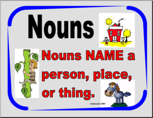 Grammar Poster: Nouns – Abcteach