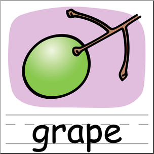 Clip Art: Basic Words: Grape Color (poster) – Abcteach