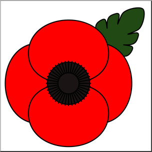 Clip Art: Poppy Graphic 1 Color – Abcteach