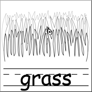 Clip Art: Basic Words: Grass Color Unlabeled – Abcteach