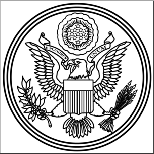 Clip Art: Great Seal of the United States B&W – Abcteach