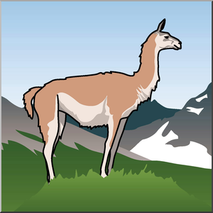 Clip Art: Guanaco Color 2 – Abcteach