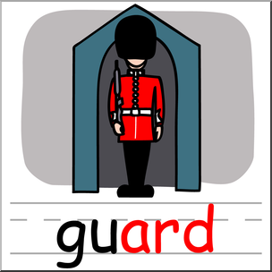 Clip Art: Basic Words: -ard Phonics: Guard Color – Abcteach