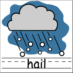 Clip Art: Weather Icons: Hail Color Labeled – Abcteach