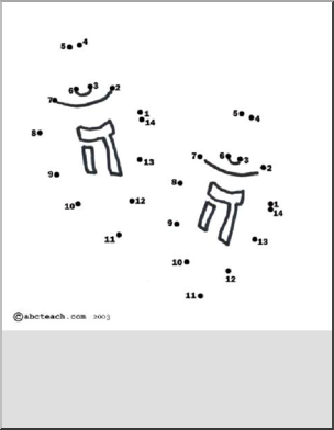 Dot to Dot: Hanukkah- Dreidel (to 14) – Abcteach