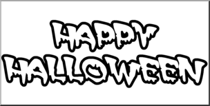 Clip Art: Halloween Type 2 B&W – Abcteach