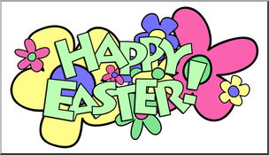 Clip Art: Happy Easter Color 2 – Abcteach