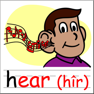Clip Art: Basic Words: -ear Phonics: Hear Color – Abcteach