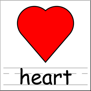 Clip Art: Shapes: Heart Color Labeled – Abcteach