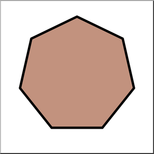 Clip Art: Shapes: Heptagon Color Unlabeled – Abcteach