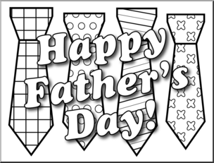 Clip Art: Kids: Father’s Day B&W – Abcteach