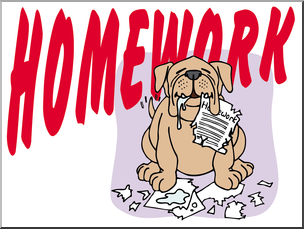 Clip Art: Word Banner: Homework 2 with Graphic Color – Abcteach