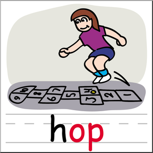 Clip Art: Basic Words: -op Phonics: Chop B&W – Abcteach