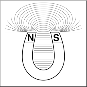 Clip Art: Magnet: Horseshoe 2 B&W – Abcteach