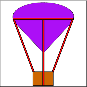 Clip Art: Basic Shapes: Hot Air Balloon Color – Abcteach