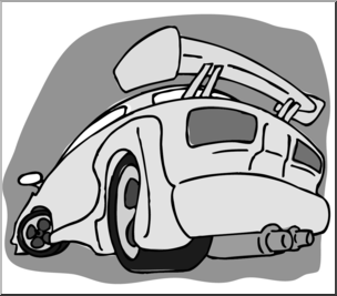 Clip Art: Car Grayscale – Abcteach