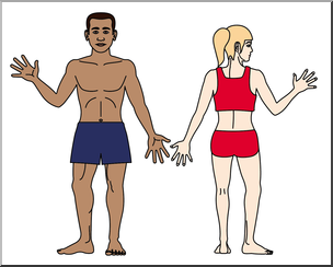 Clip Art: Human Body Color Blank – Abcteach