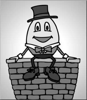 Clip Art: Humpty Dumpty Grayscale – Abcteach