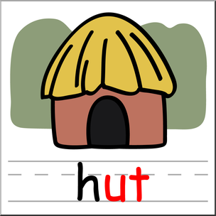 Clip Art: Basic Words: -ut Phonics: Hut Color – Abcteach